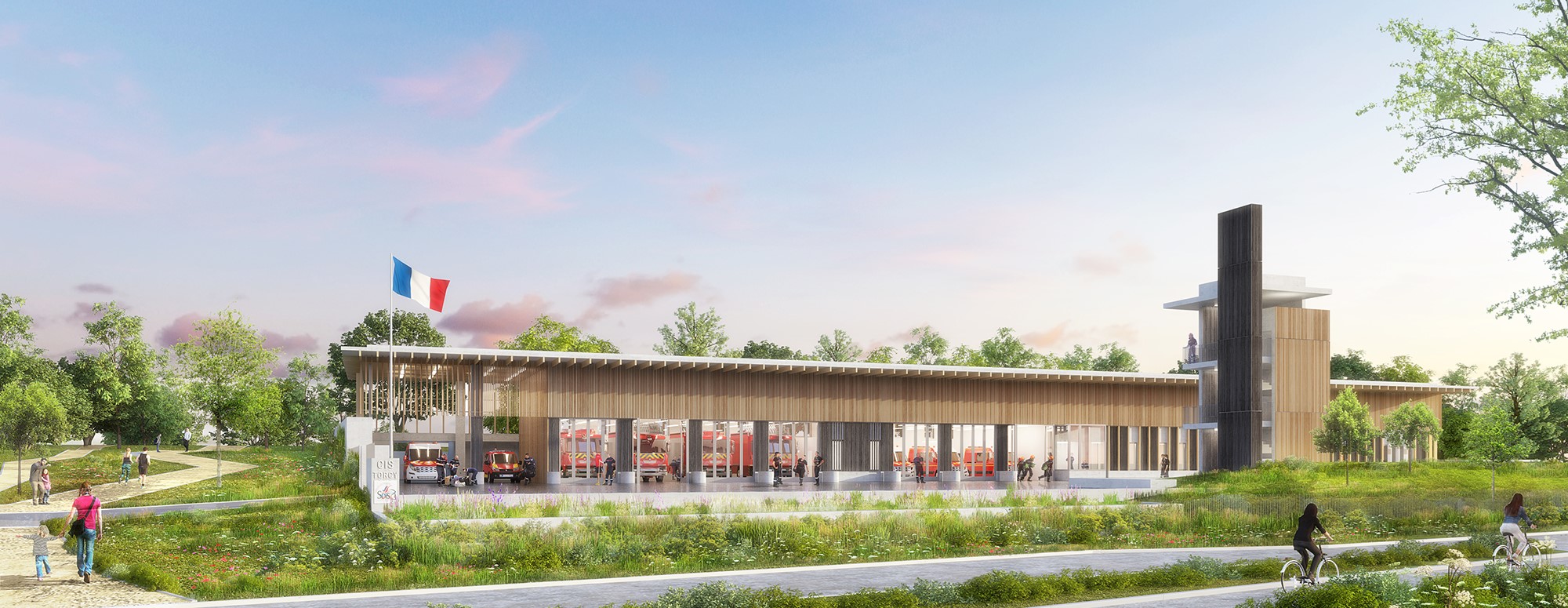 akla architectes - Projets - Centre d'intervention et de secours, Torcy ...